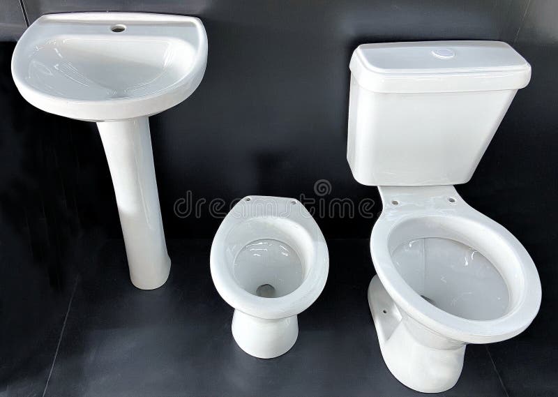 Display in Construction Material Store with Ceramic Sink and Toilet for ...