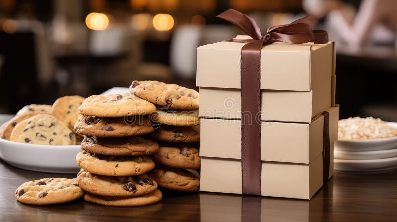 Display cookie box stock illustration. Illustration of gift - 343579203