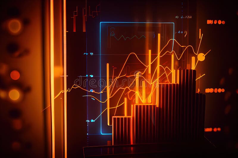 Display with data set stock illustration. Illustration of technology ...