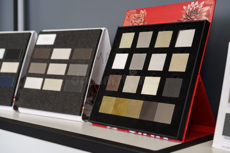 Display with Decorative Artificial Stone Samples for Interior Stock ...