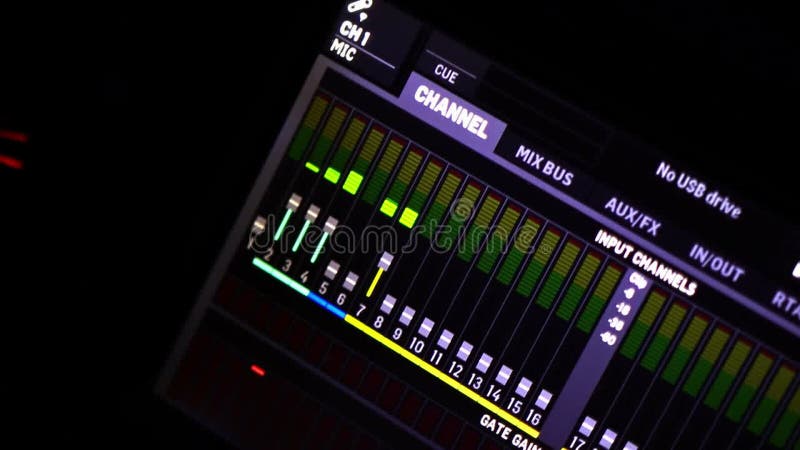 Display of Digital Equalizer with Audio Signal Level Indicators by ...
