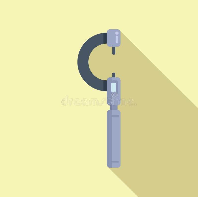 Display Digital Micrometer Icon Flat Vector. Scale Precise Stock ...