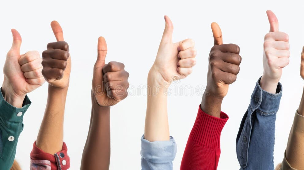 A Display of Diverse Approval.AI Generated Image Stock Photo - Image of ...