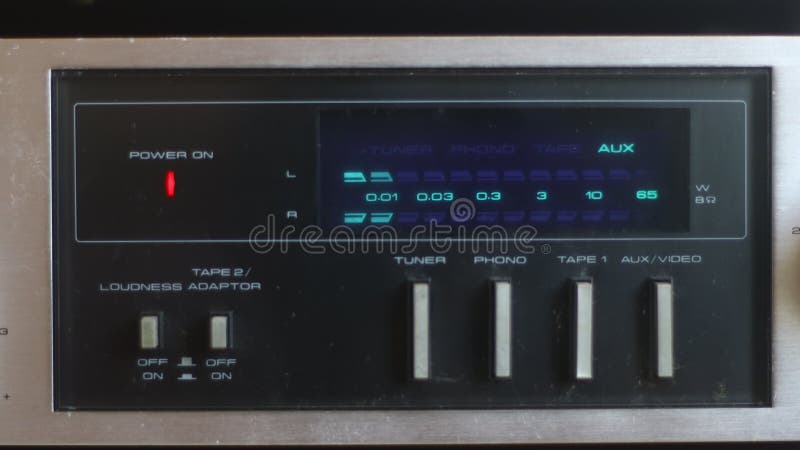 Display of Dj Mixing Console. Sound Impulses Show a Diagram of Sound ...