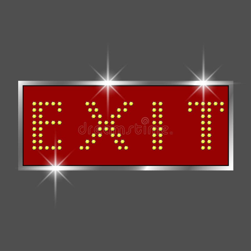 Display Emergency Exit Sign Stock Illustration - Illustration of escape ...