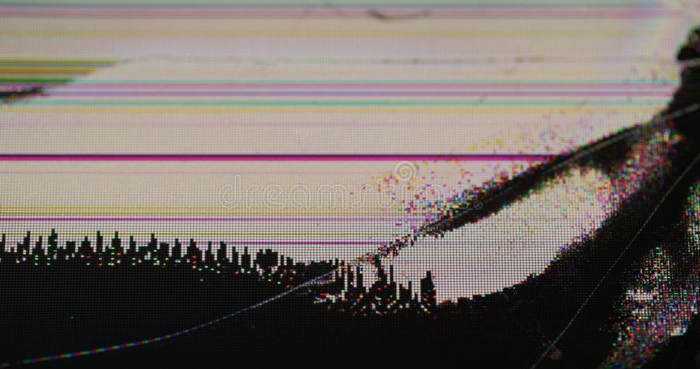 Display Failure Screen Glitch Defocused Surface Stock Photo - Image of ...
