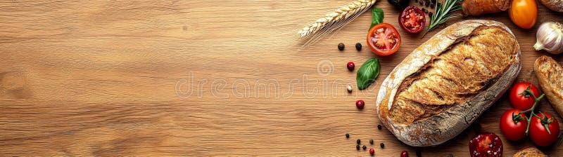 Display Farm Fresh Dishes Ingredients Rustic Wooden Table Stock Photos ...