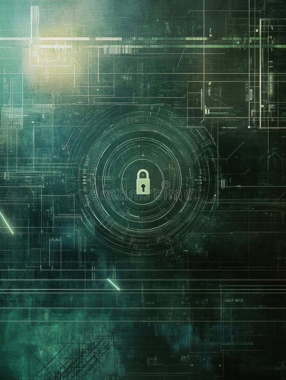 The Display Features a Prominent Lock Icon at Its Center, Reflecting ...