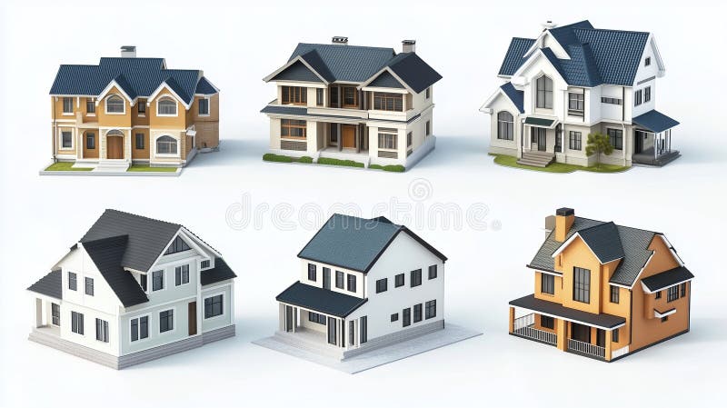 A Diverse Collection of Residential Homes Showcasing Various ...