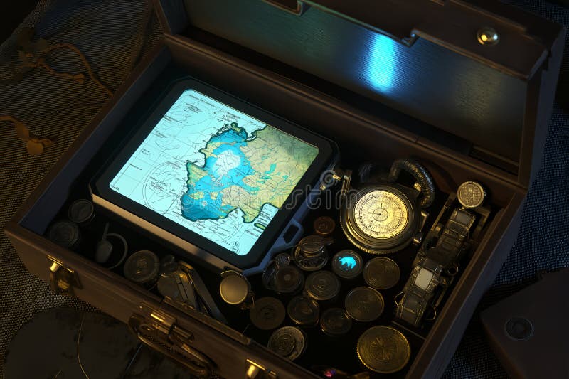 Display Features Vintage Navigation Instruments, a Compass, and a ...