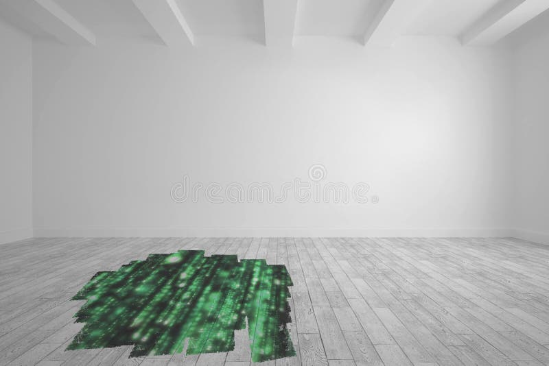 Display on Floor Showing Green Matrix Stock Illustration - Illustration ...