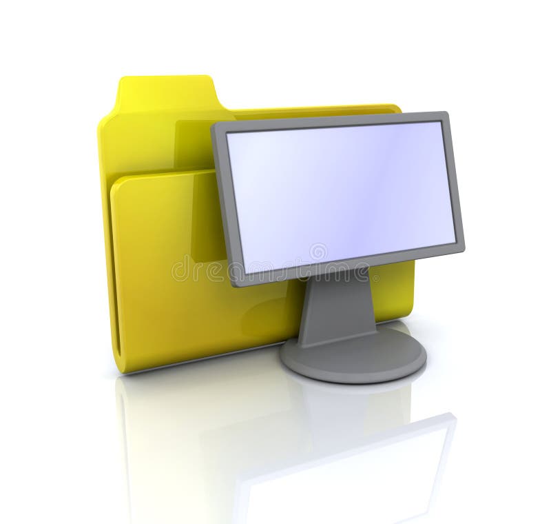 Computer icon stock vector. Illustration of connect, computer - 627236