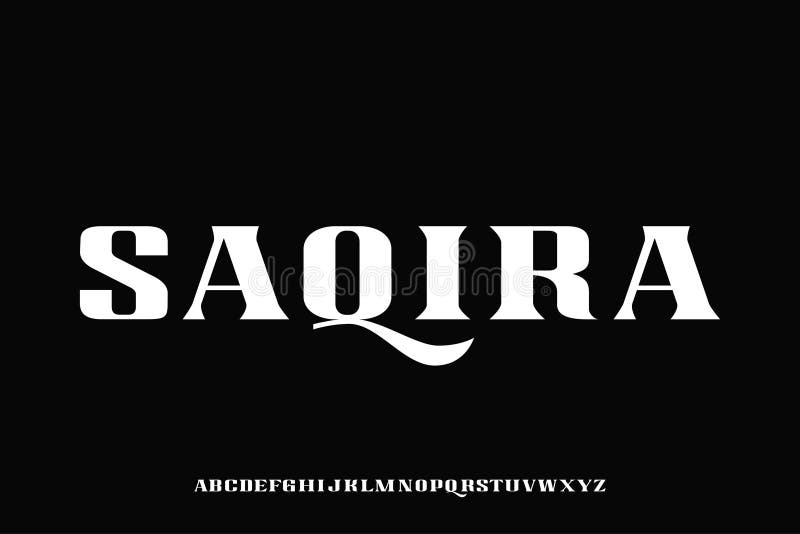 Elegant Sharp Edge Serif Font Vector Design Stock Vector - Illustration ...