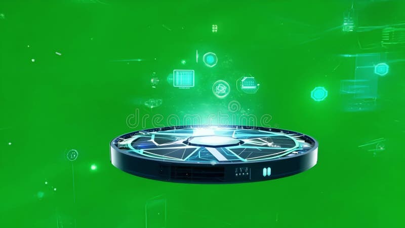 A Display of Futuristic Technology As Hovering Platforms Glide ...