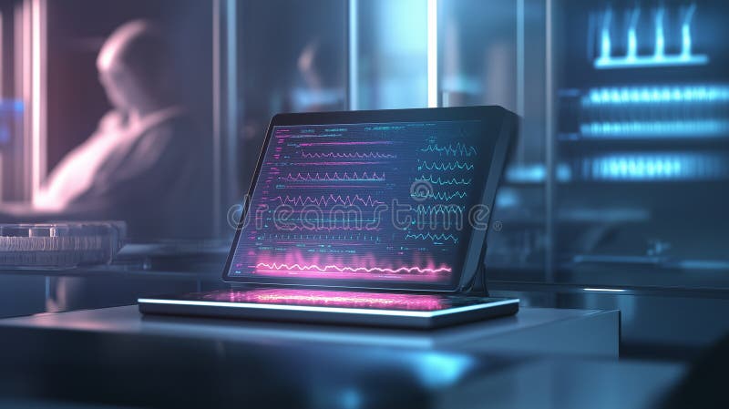 Display of Gene Sequence Analysis on a Tablet in a High Tech Laboratory ...