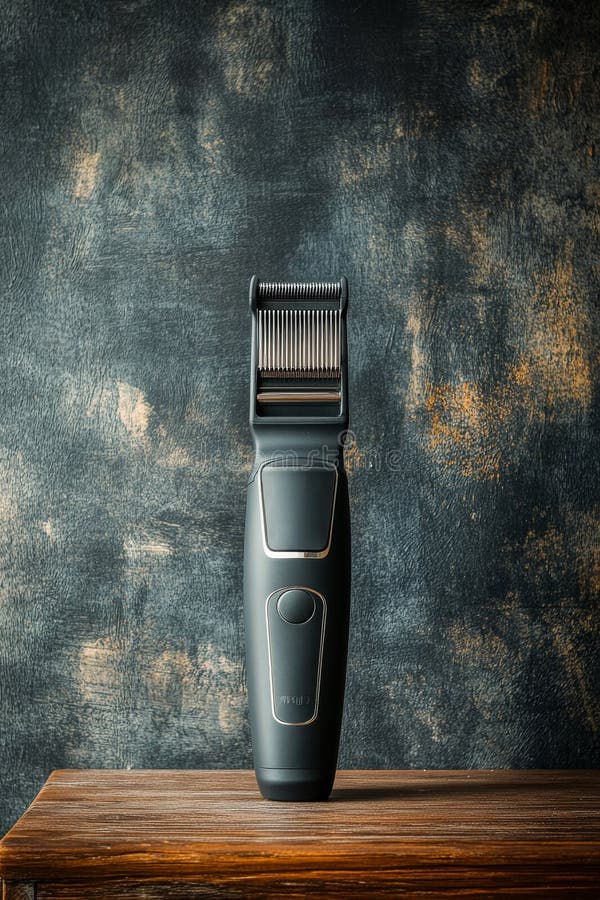 Display of Grooming Tools Arranged on a Rustic Wooden Surface in a ...