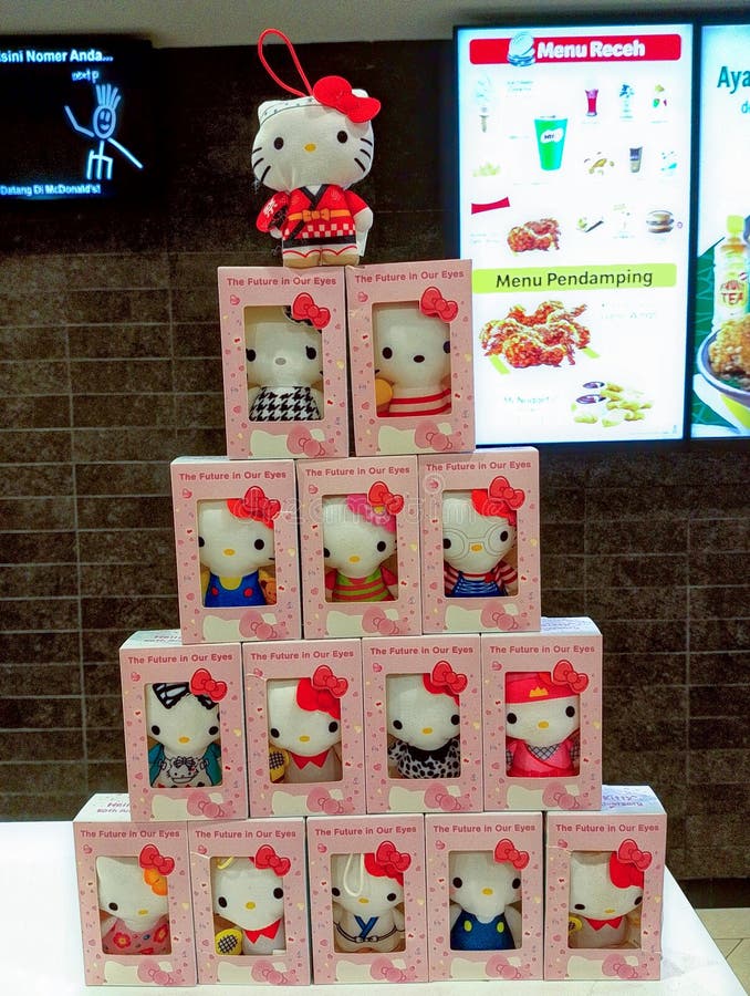 Hello Kitty McDonald S: Collectible Toy Display Stock Photo - Image of ...