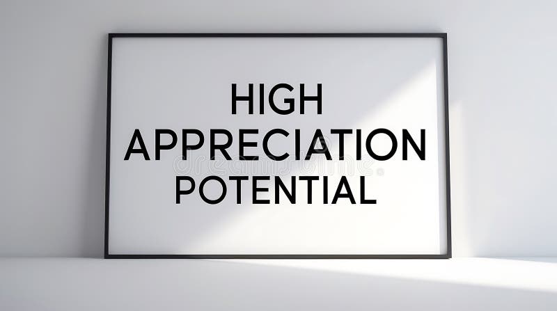 Display of High Appreciation Potential Text Framed on a Simple Wall ...