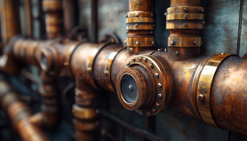Detailed View of Copper Plumbing Pipes Showcasing Durability and ...