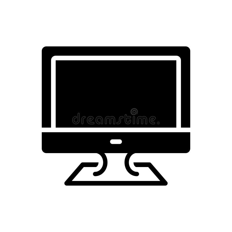 Black Solid Icon for Display, Demonstration and Show Stock Illustration ...