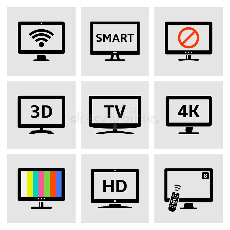 Display icons set stock vector. Illustration of element - 113837137