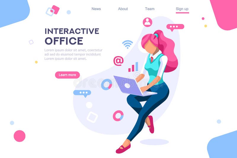 Display Ideas Data Devices Brainstorming Stock Vector - Illustration of ...