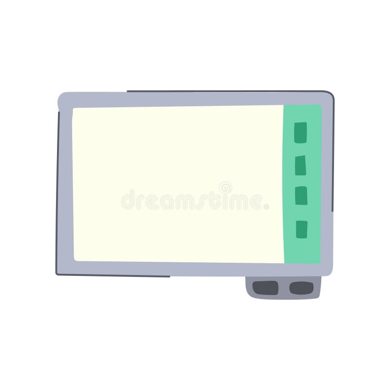 Display Interactive Smartboard Cartoon Vector Illustration Stock Vector ...
