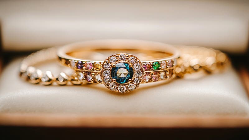 The Display Jewelry Box Holds an Elegant Ring that Boasts an Array of ...