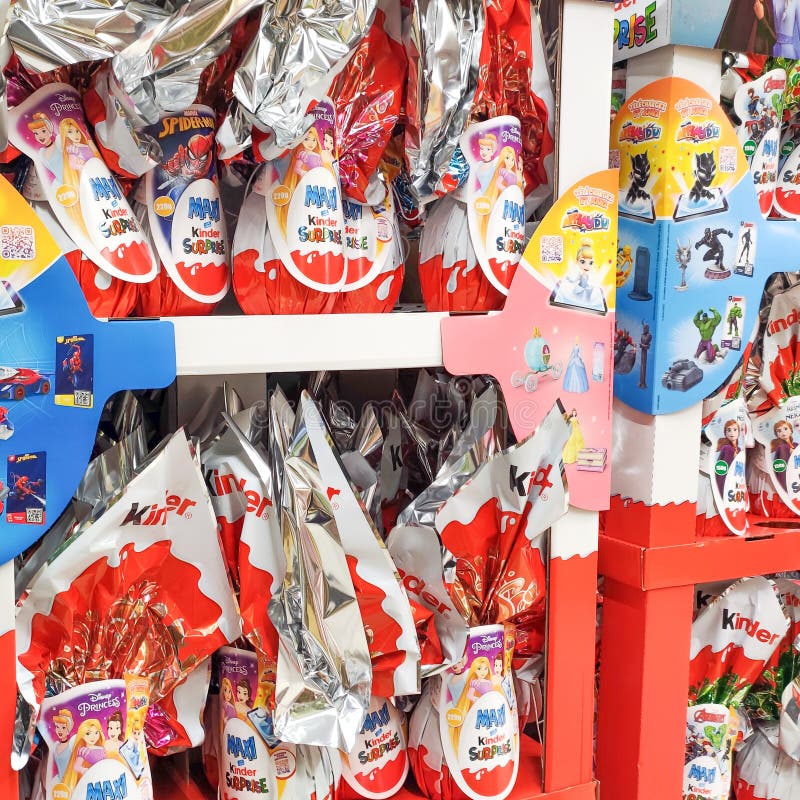Display of the Kinder Chocolate Range in a Store Editorial Photo ...