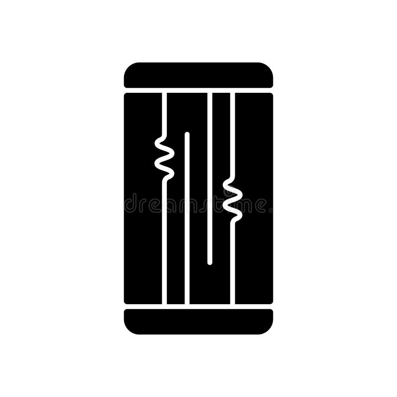 Display or Lcd Issues Black Glyph Icon Stock Vector - Illustration of ...