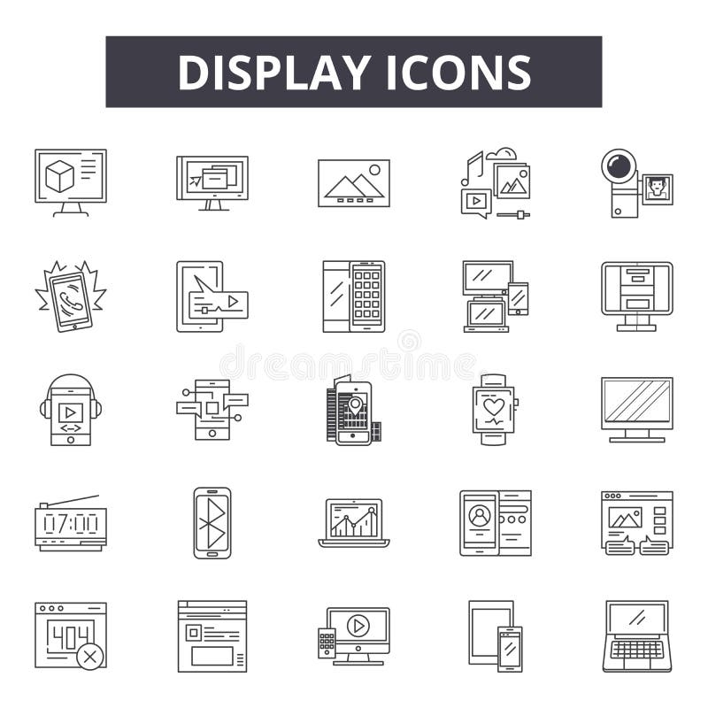 Display Line Icons, Signs, Vector Set, Outline Illustration Concept ...