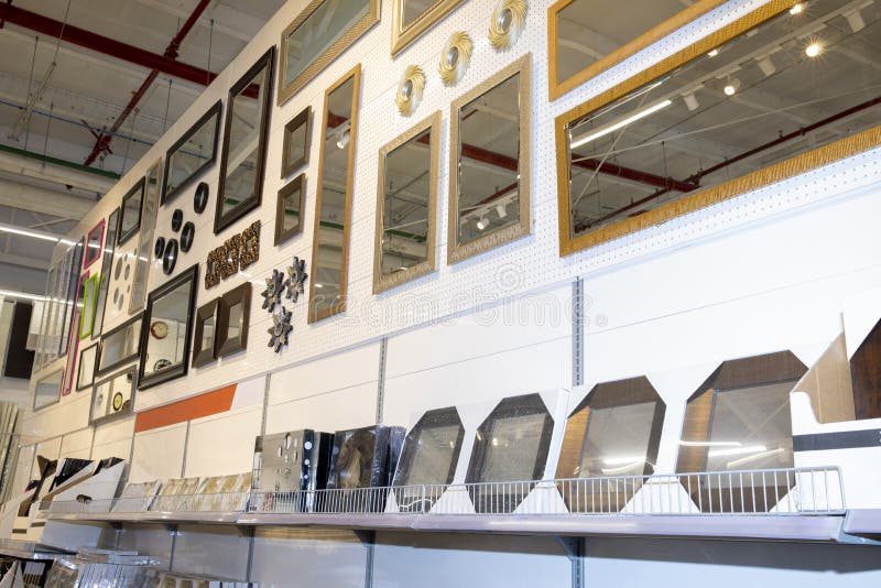 Display of Mirrors. Night Scene Stock Image - Image of lines, simetry ...