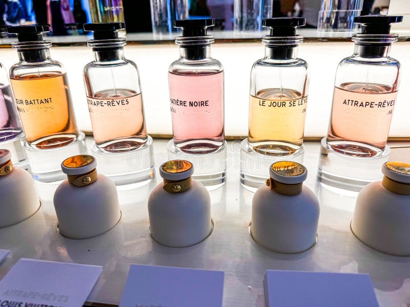 Louis Vuitton perfume editorial stock image. Image of woman - 336754194