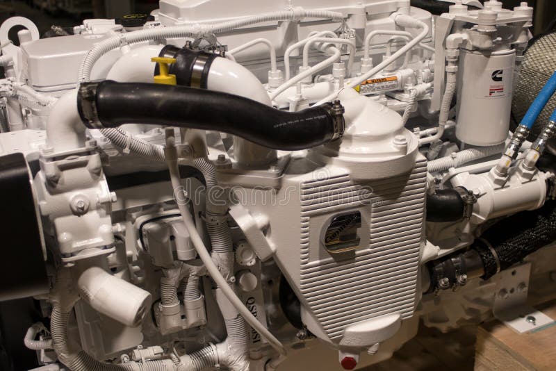 Display Model of an Engine with White Coating Editorial Stock Image ...