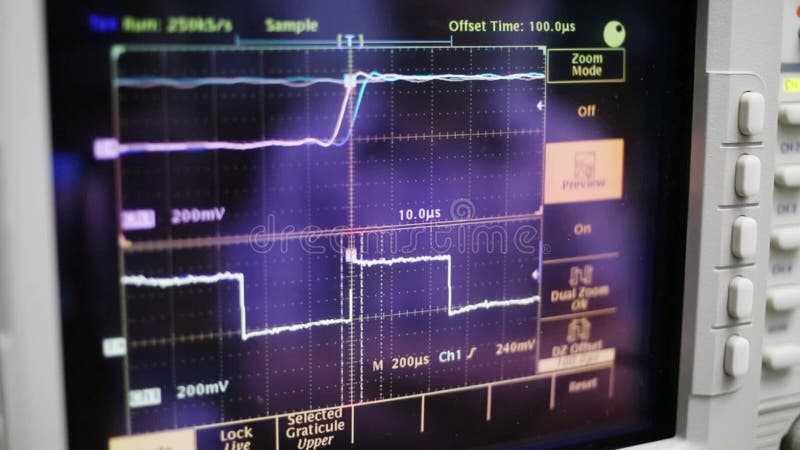 Display of Modern Digital Oscilloscope with Stock Footage - Video of ...