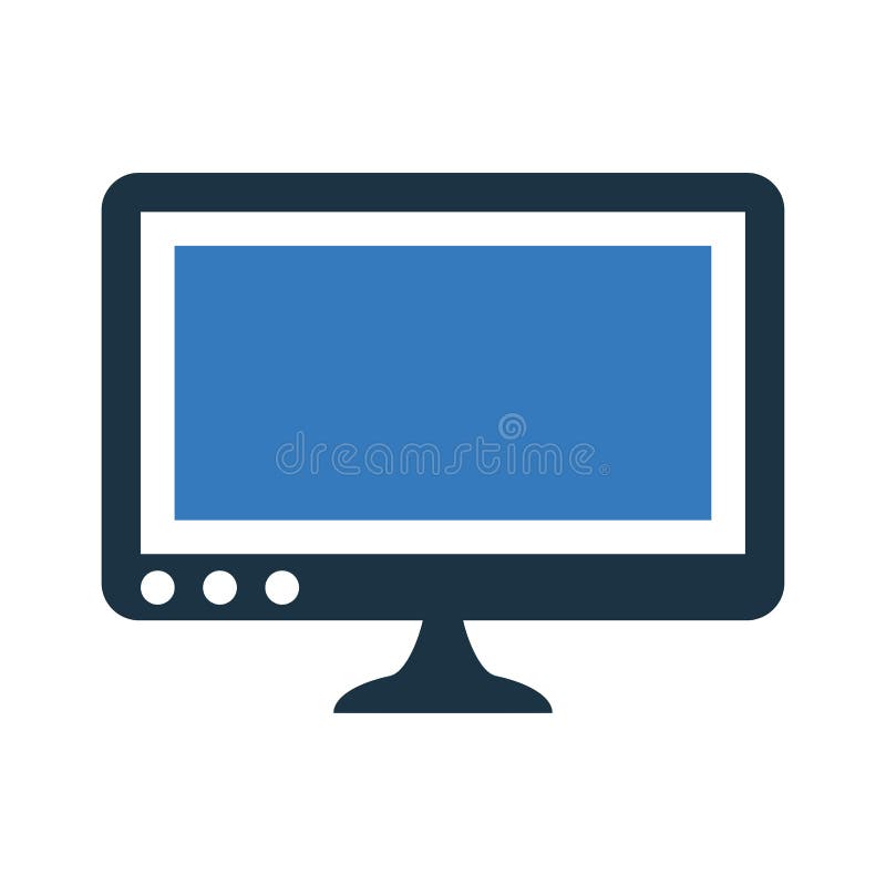 Computer Monitor Icon Vector