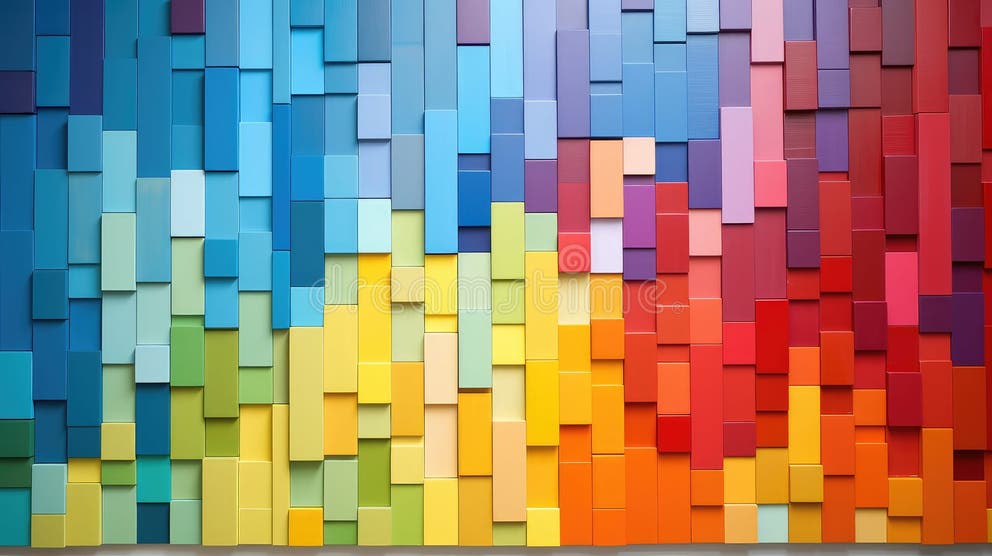 Display Paint Samples on Wall Stock Illustration - Illustration of ...