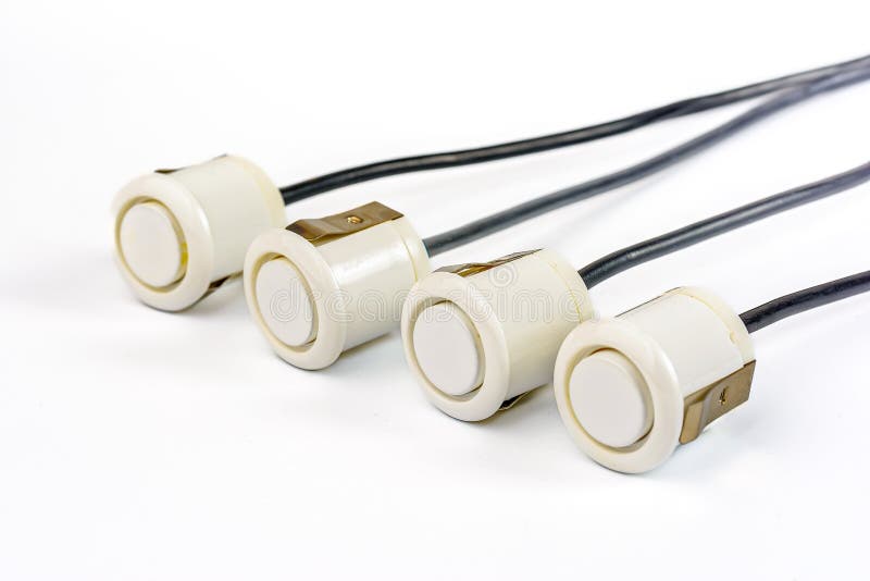 Display Parking Sensors for Parking System Isolated White Stock Photo ...