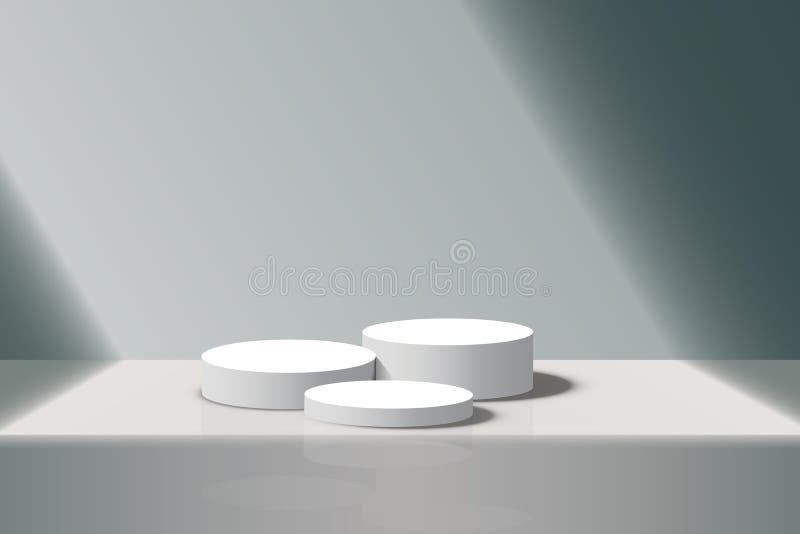 Display Pedestal, Design Platform, Empty Product, White Room and Side ...