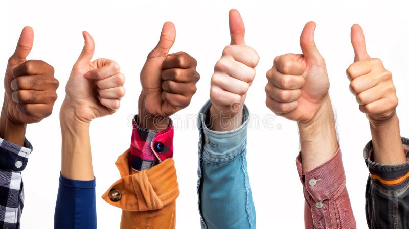 A Display of Positive Gestures.AI Generated Image Stock Image - Image ...