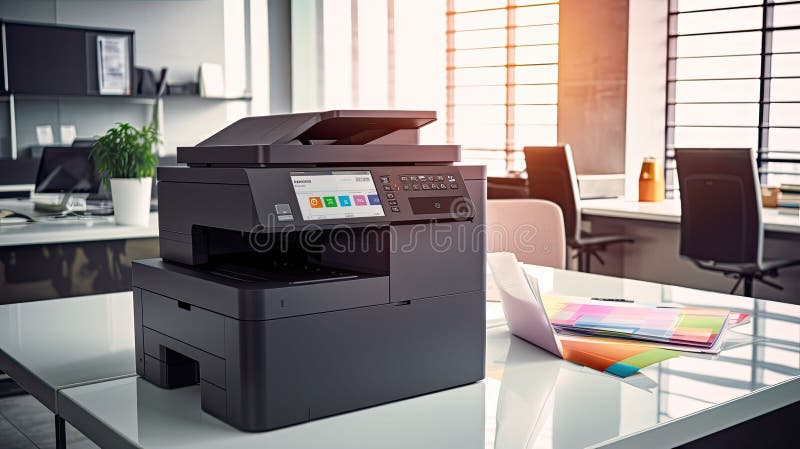 Display Printer Office Equipment Stock Illustration - Illustration of ...