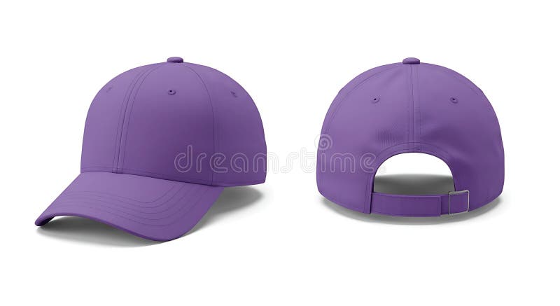 Purple Baseball Cap Mockup stock illustration. Illustration of display ...
