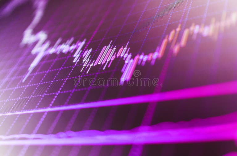Display of Quotes Pricing Graph Visualization. Stock Image - Image of ...