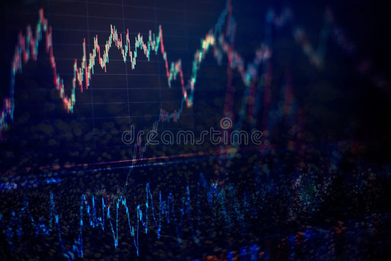 Display of Quotes Pricing Graph Visualization. Stock Market Graph and ...