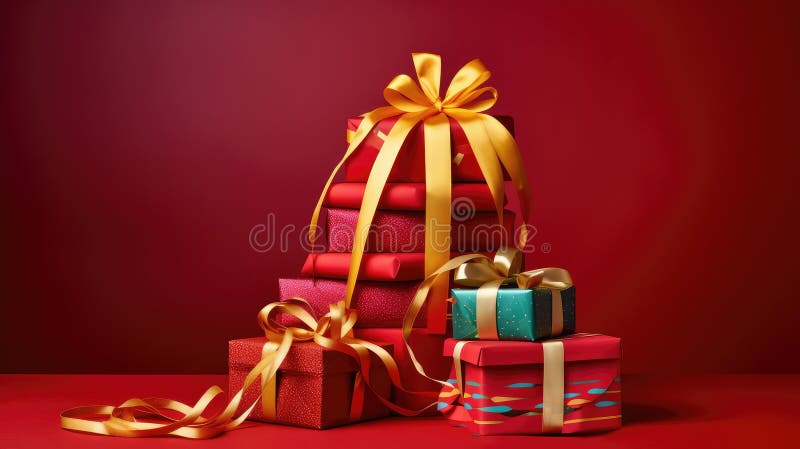 Display red gift ribbon stock illustration. Illustration of celebration ...