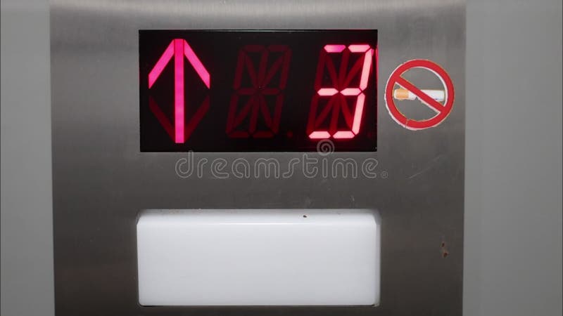 Elevator Display Show Up a Number of Floor Number Stock Footage - Video ...