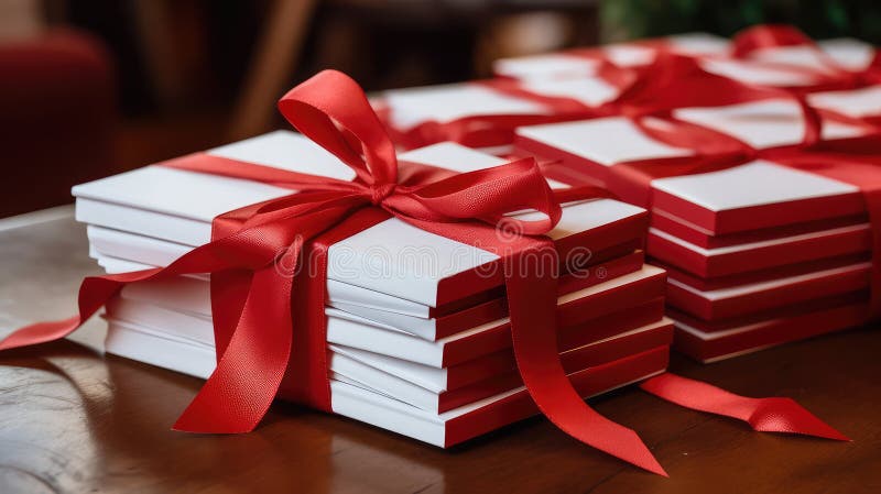 Display Red and White Gift Card Stock Illustration - Illustration of ...