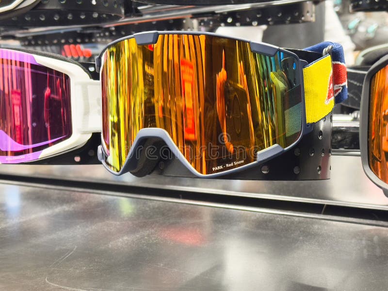 Display Reflective Sports Goggles Colorful Lenses Stock Photos - Free ...