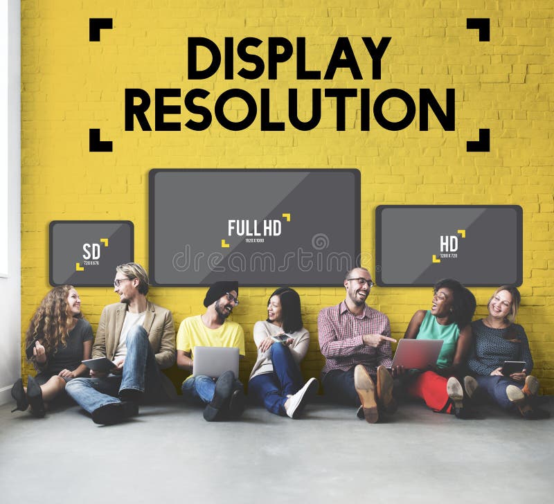 Display Resolution Screen Modern Technology Concept Stock Photo - Image ...