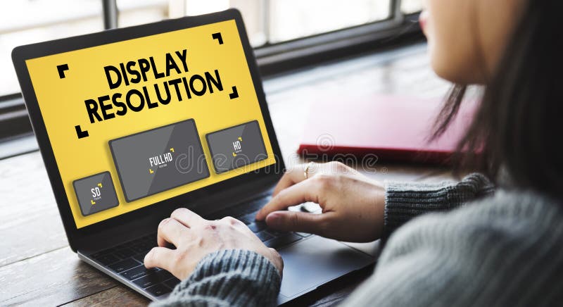 Display Resolution Screen Modern Technology Concept Stock Image - Image ...